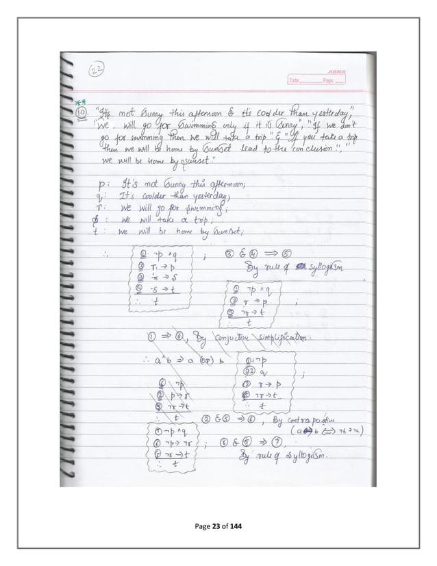 Discrete mathematical structure complete notes of 3rd semester B.tech ...
