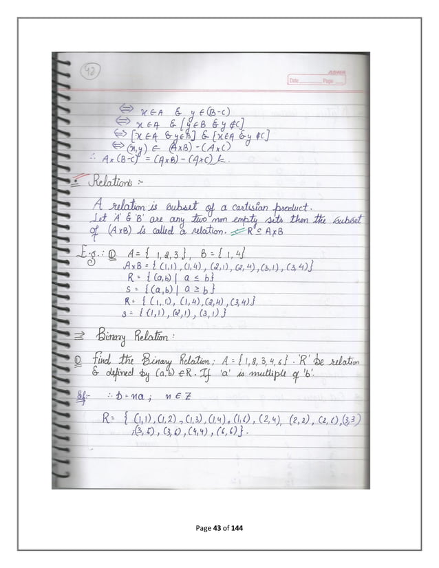 Discrete Mathematical Structure Complete Notes Of 3rd Semester Btech