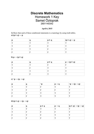 Discrete mathematic question answers | PDF