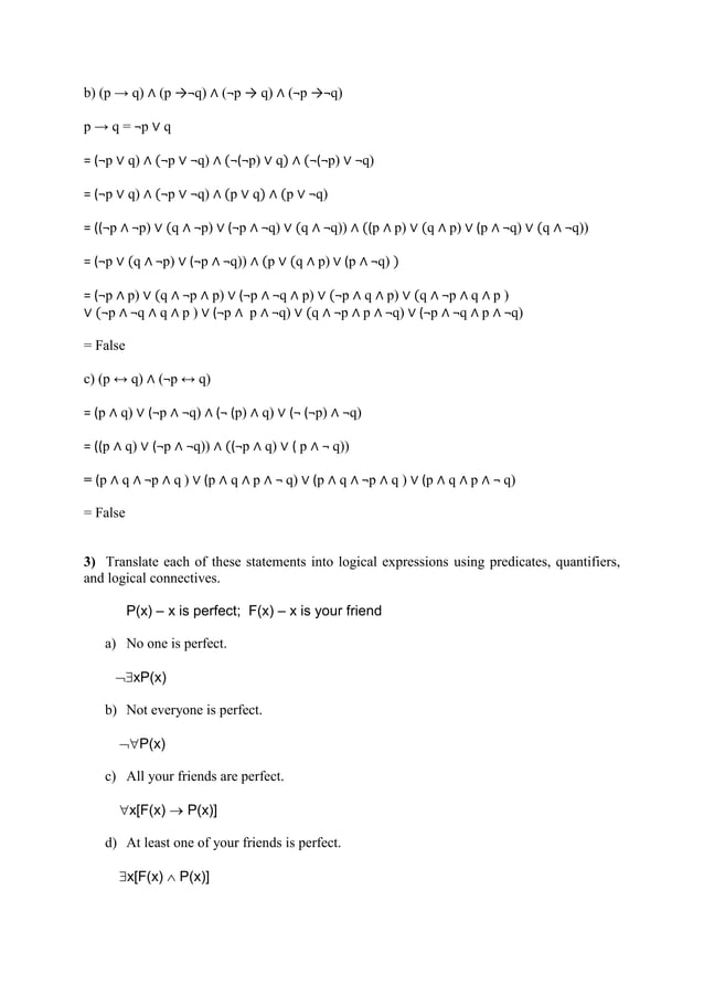 Discrete mathematic question answers | PDF
