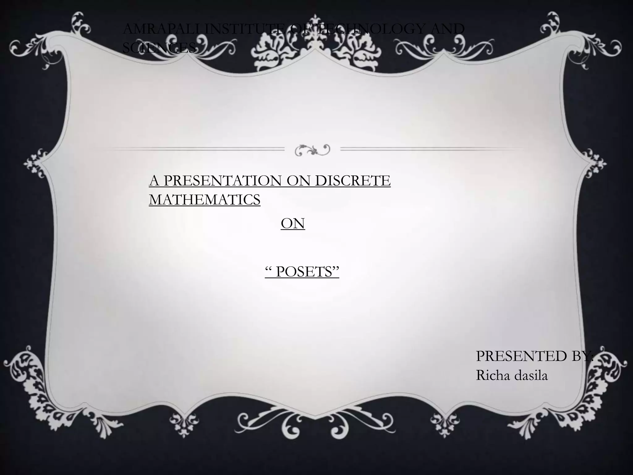 Discrete mathematics . | PPTX