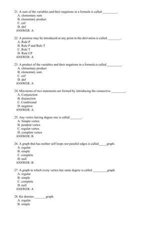 Discrete mathematics (1) | PDF