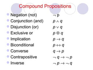 Discrete mathematics Ch2 Propositional Logic_Dr.khaled.Bakro د. خالد ...