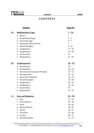 Computer Science Engineering: Discrete mathematics & graph theory, THE ...