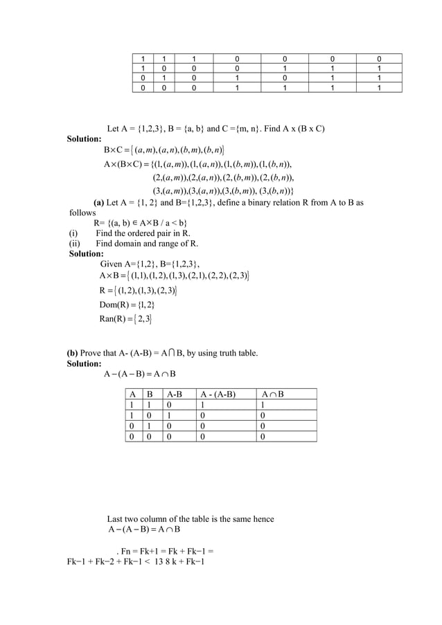 Discrete mathematics sol | PDF