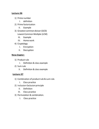 Discrete mathematics (topic) | DOCX