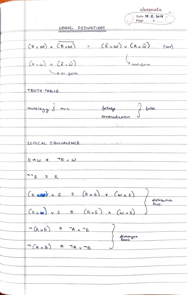Discrete maths# Logic reduction | PDF