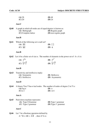 Discrete maths questions | PDF