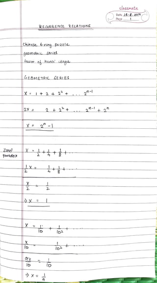 Discrete maths# Recurrence relations | PDF