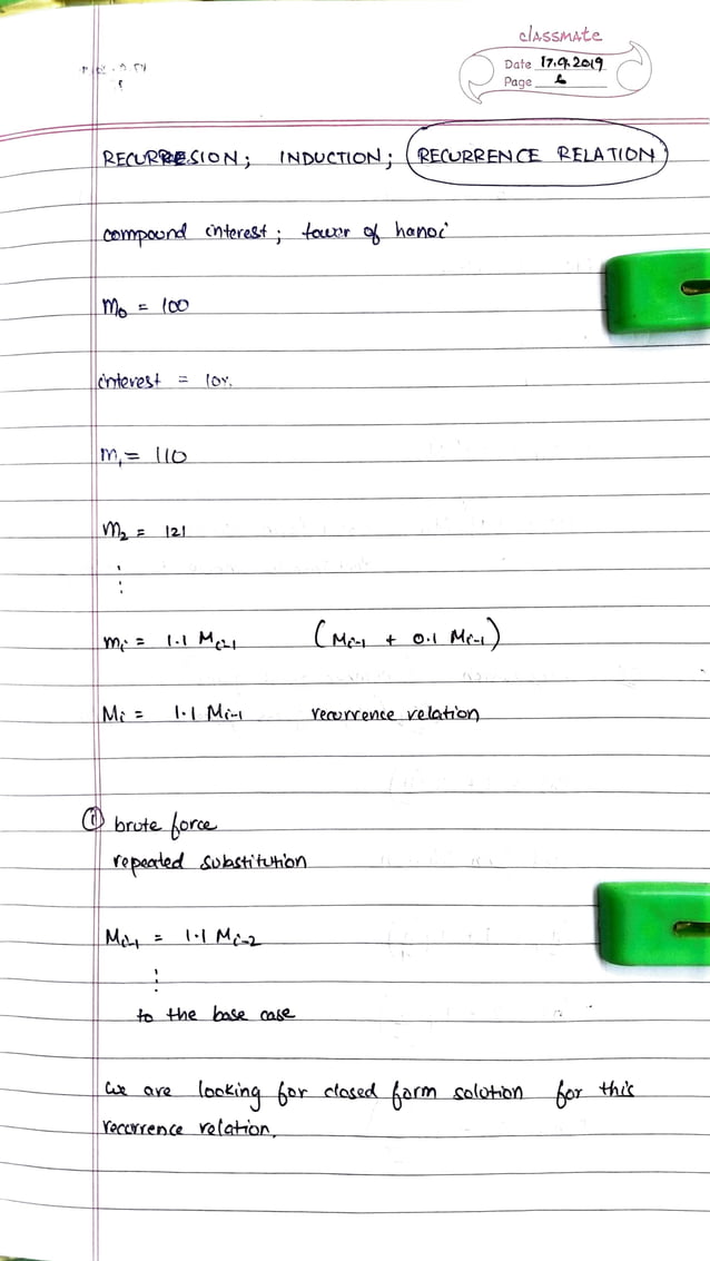 Discrete Maths Recursion Induction Recurrence Relation Pdf