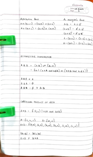 Discrete maths# Set theory | PDF