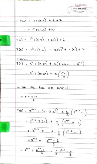 Discrete maths# Solving recurrence relations 2 | PDF