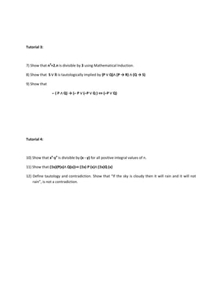 Discrete maths tutorials | PDF