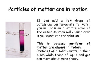 discrete nature of matter.pptx particlas gas liquid and solid | PPTX