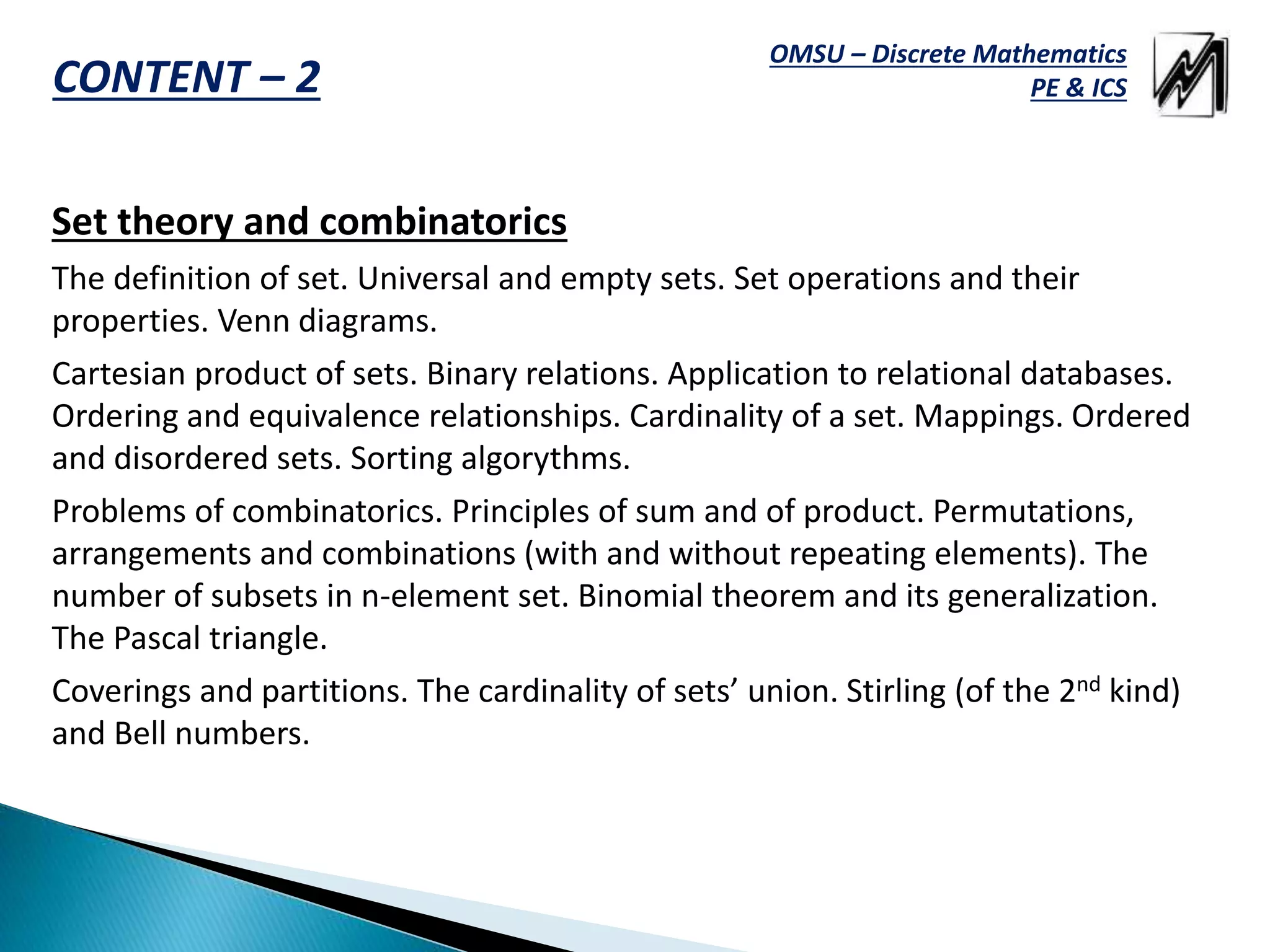 Course - Discrete Mathematics | PPTX | Computing | Technology & Computing