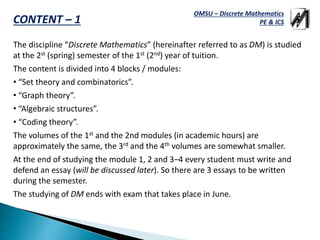 Course - Discrete Mathematics | PPTX | Computing | Technology & Computing