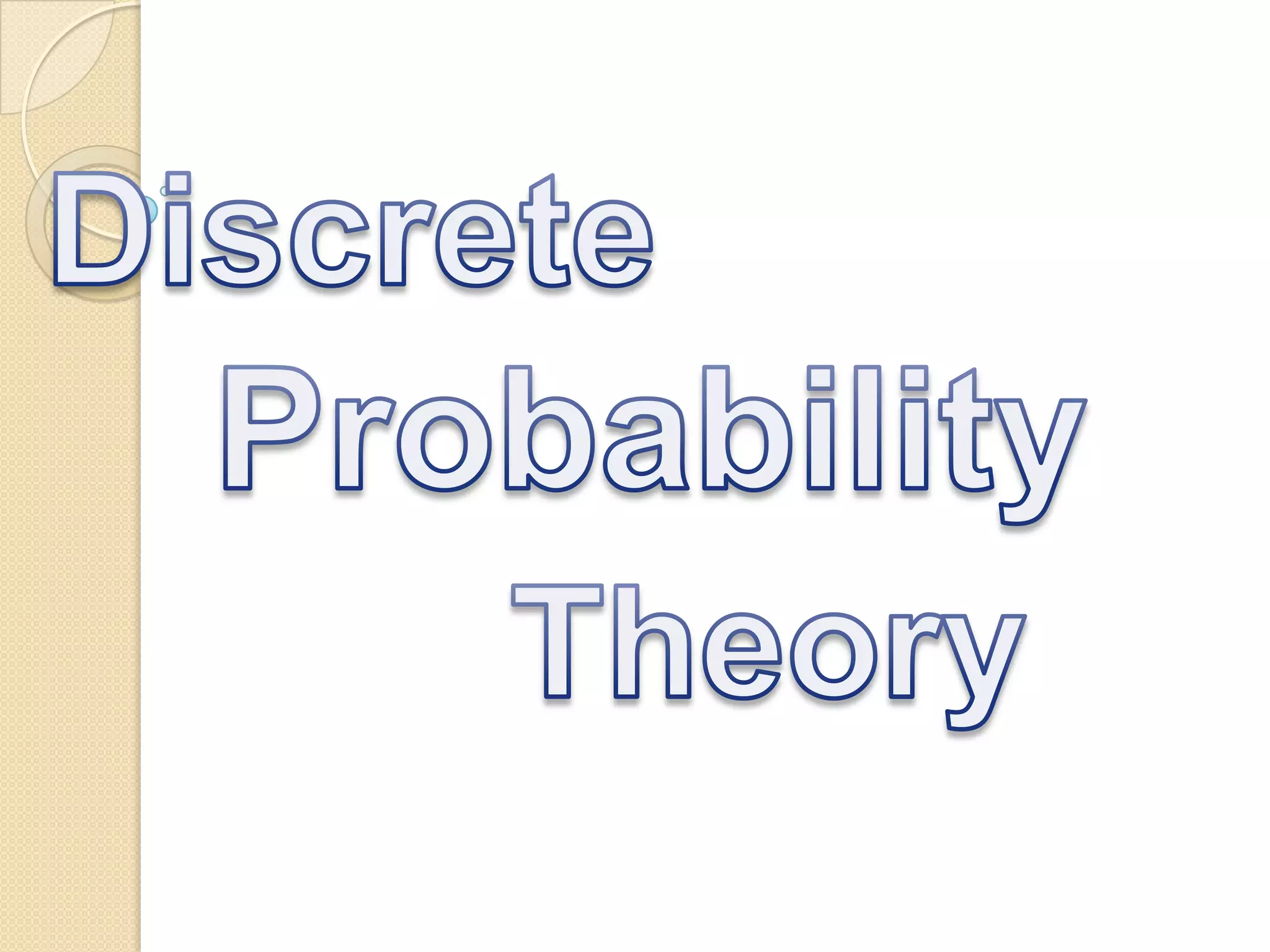 Discrete probability | PPT