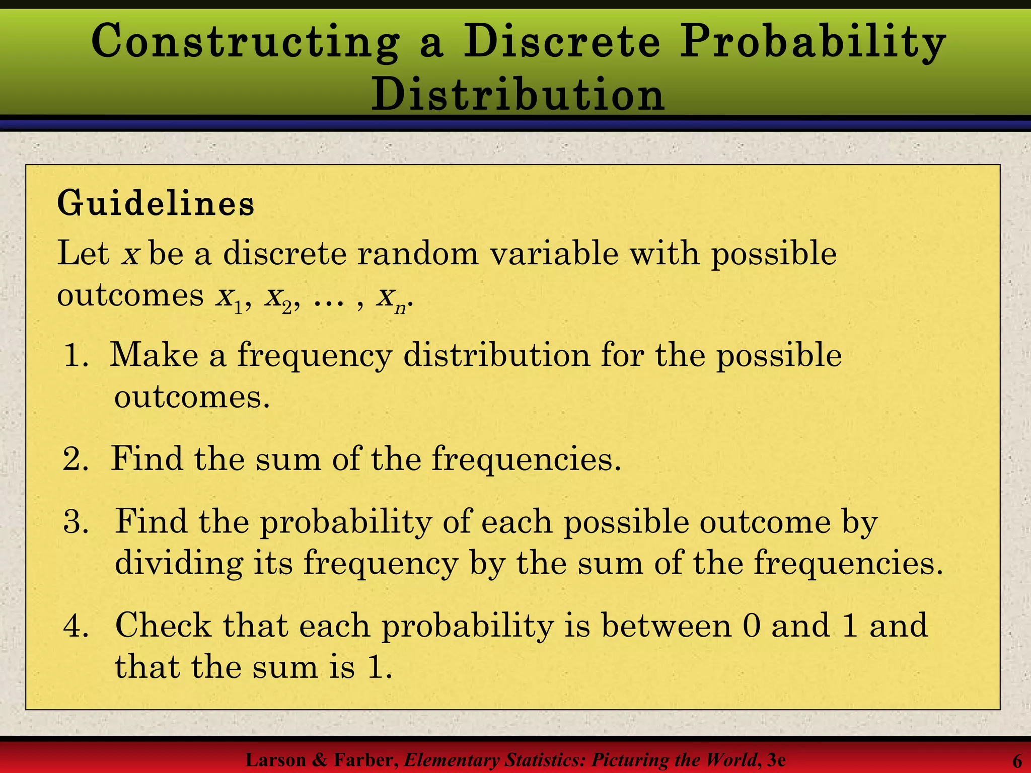 Discrete Probability Distributions | PPT