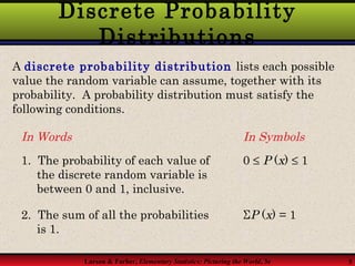 Discrete Probability Distributions | PPT