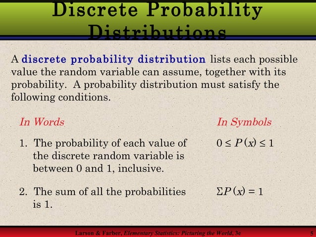 Discrete Probability Distributions | PPT