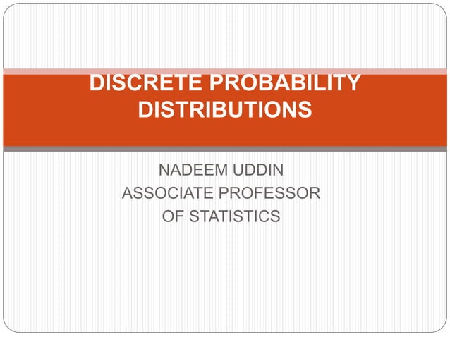 Discrete probability distributions | PPTX | Physics | Science