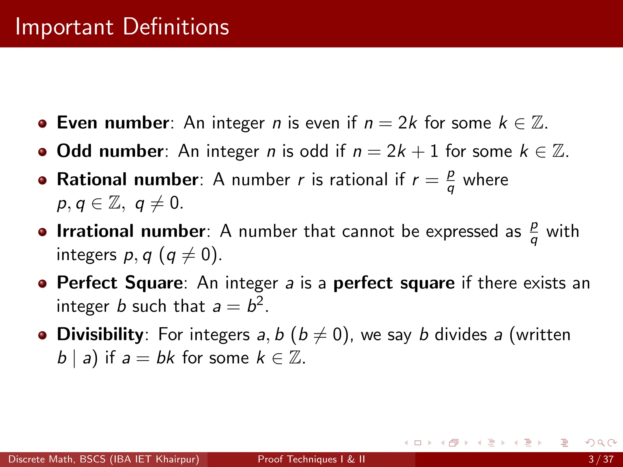Discrete Proof Techniques briefly describe how to proof what to proof.pdf