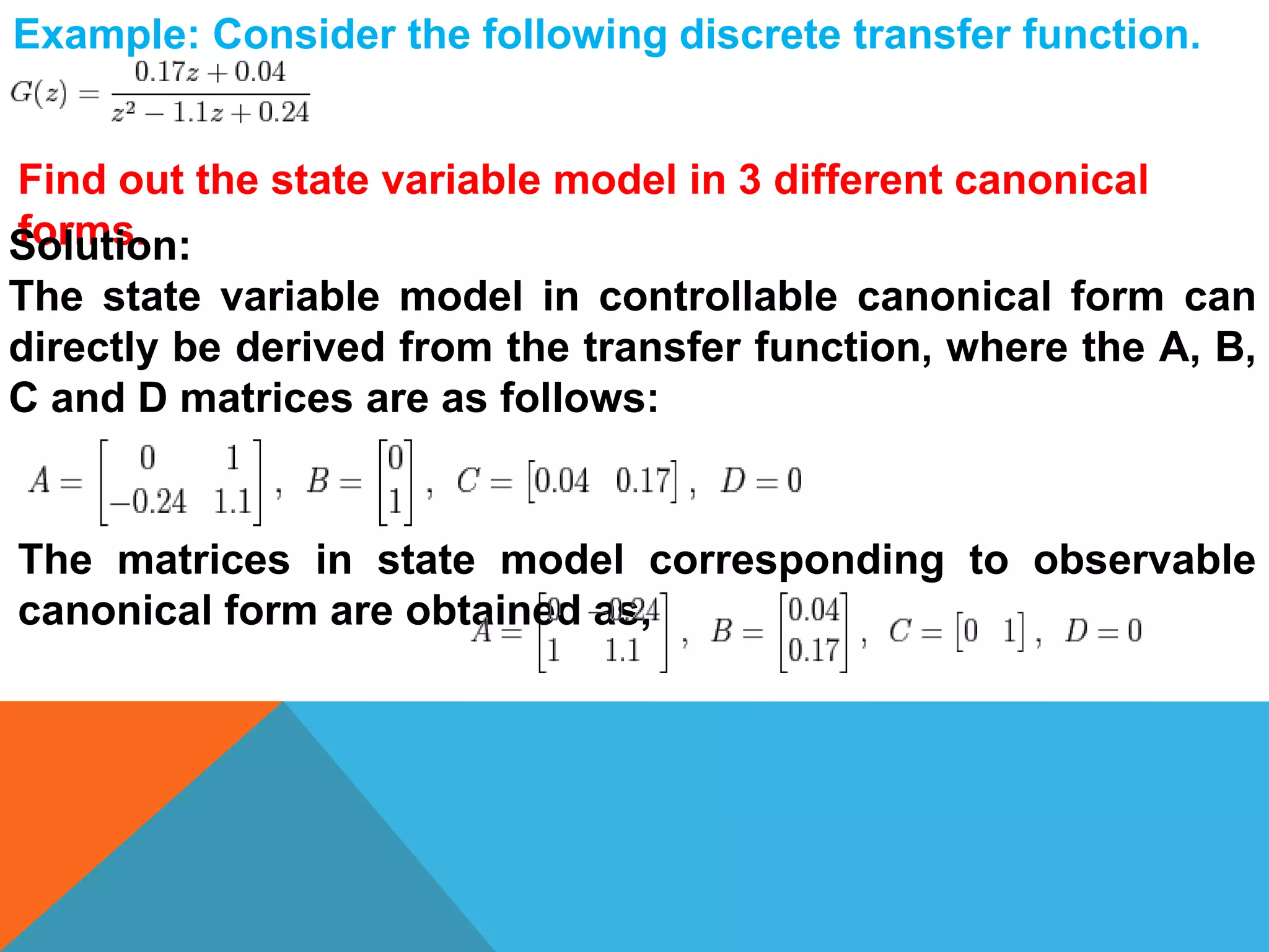 Discrete state space model 9th &10th lecture | PPTX