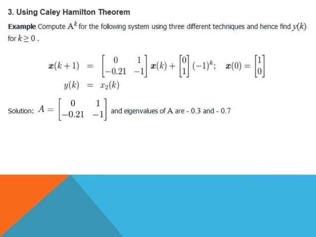 Discrete State Space Model 9th And10th Lecture Ppt