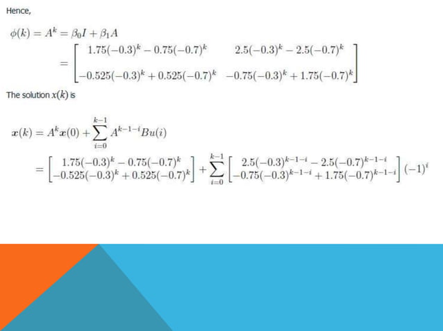 Discrete State Space Model 9th And10th Lecture Ppt