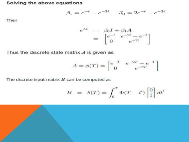 Discrete State Space Model 9th And10th Lecture Ppt