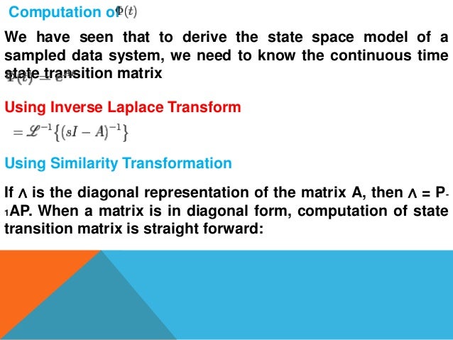 Discrete State Space Model 9th And10th Lecture