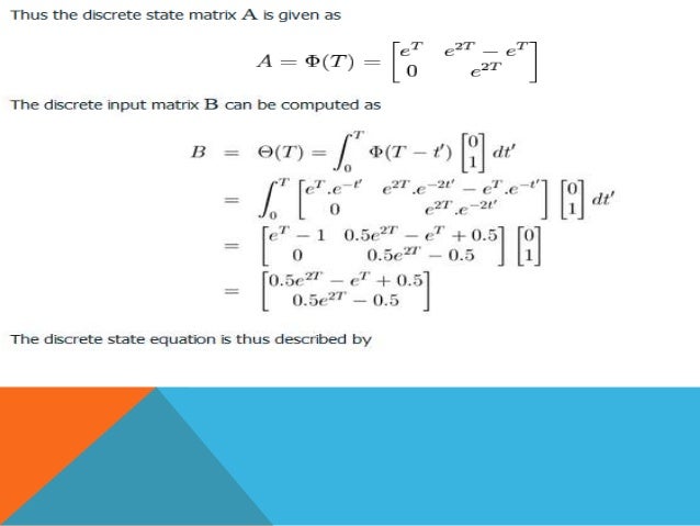 Discrete State Space Model 9th And10th Lecture