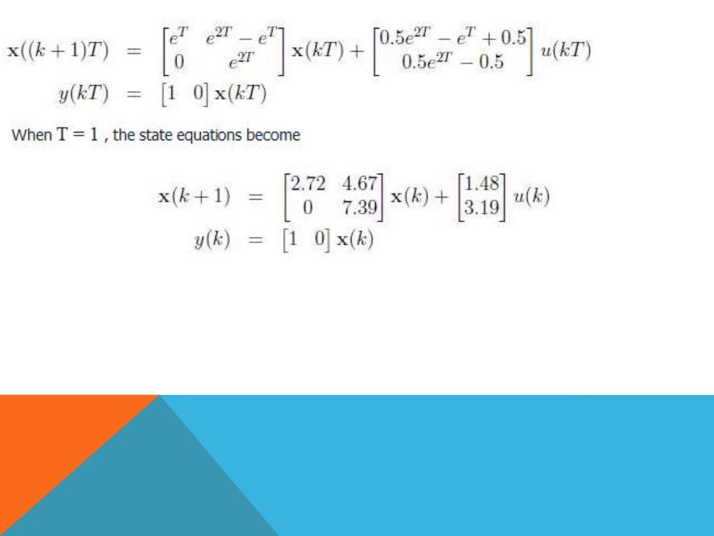 Discrete State Space Model 9th And10th Lecture