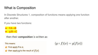 CSC102: DISCRETE STRUCTURES (FUNCTIONS) - Module | PDF
