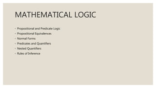 Discrete structures & optimization unit 1 | PPTX
