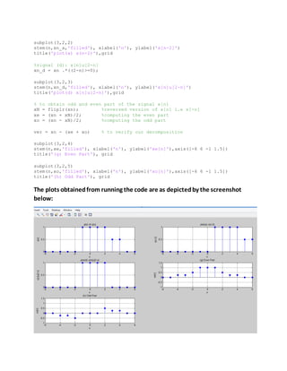 Discrete time signals on MATLAB | PDF
