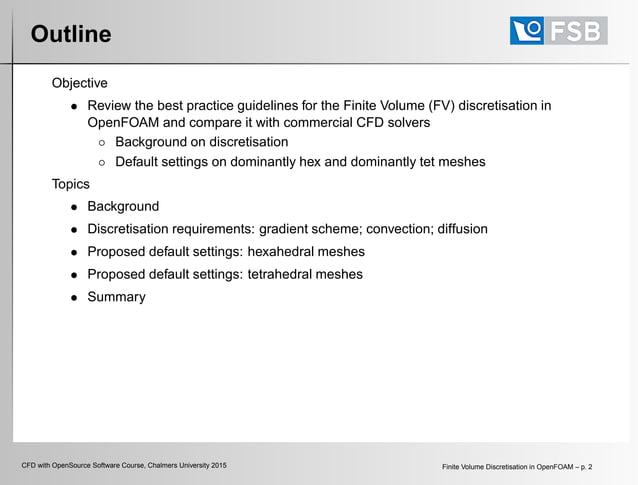 Finite Volume Discretisation in OpenFOAM | PPT