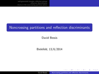 Noncrossing partitions and reflection discriminants | PPT