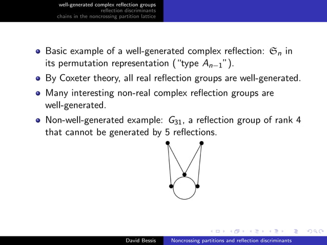 Noncrossing partitions and reflection discriminants | PPT