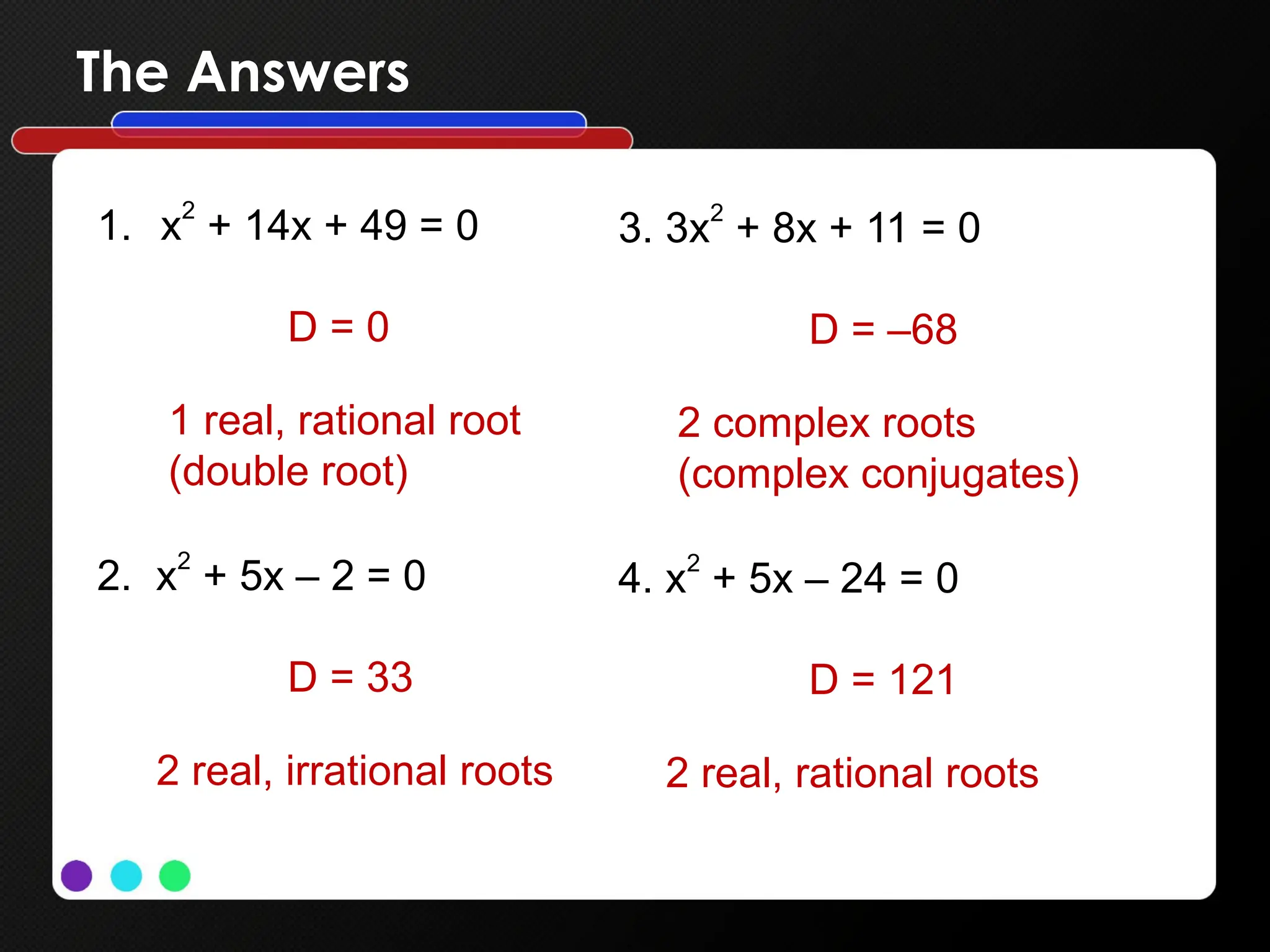Discriminant the use and importance.pptx