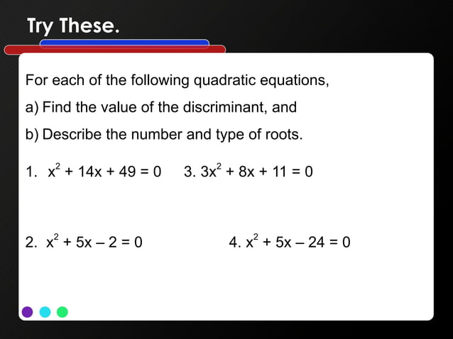 Discriminant the use and importance.pptx