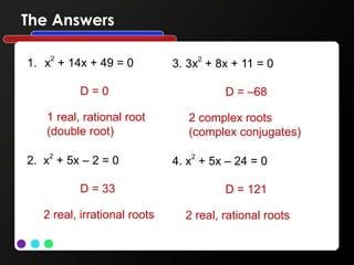 Discriminant the use and importance.pptx