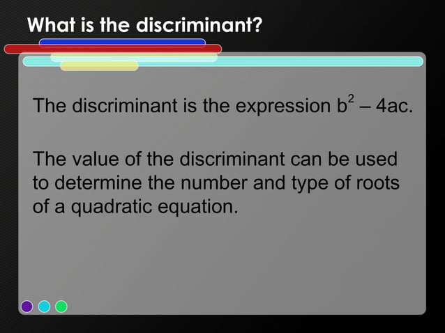Discriminant the use and importance.pptx