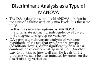 Discriminant analysis | PPTX