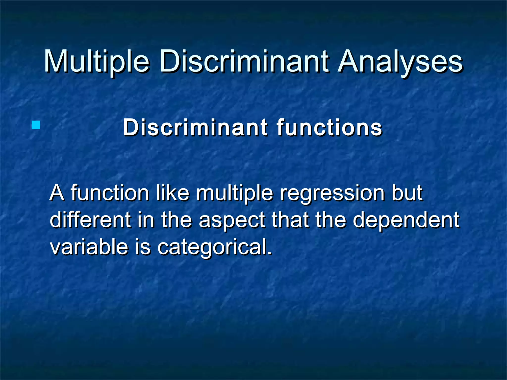 Discriminant analysis | PPT