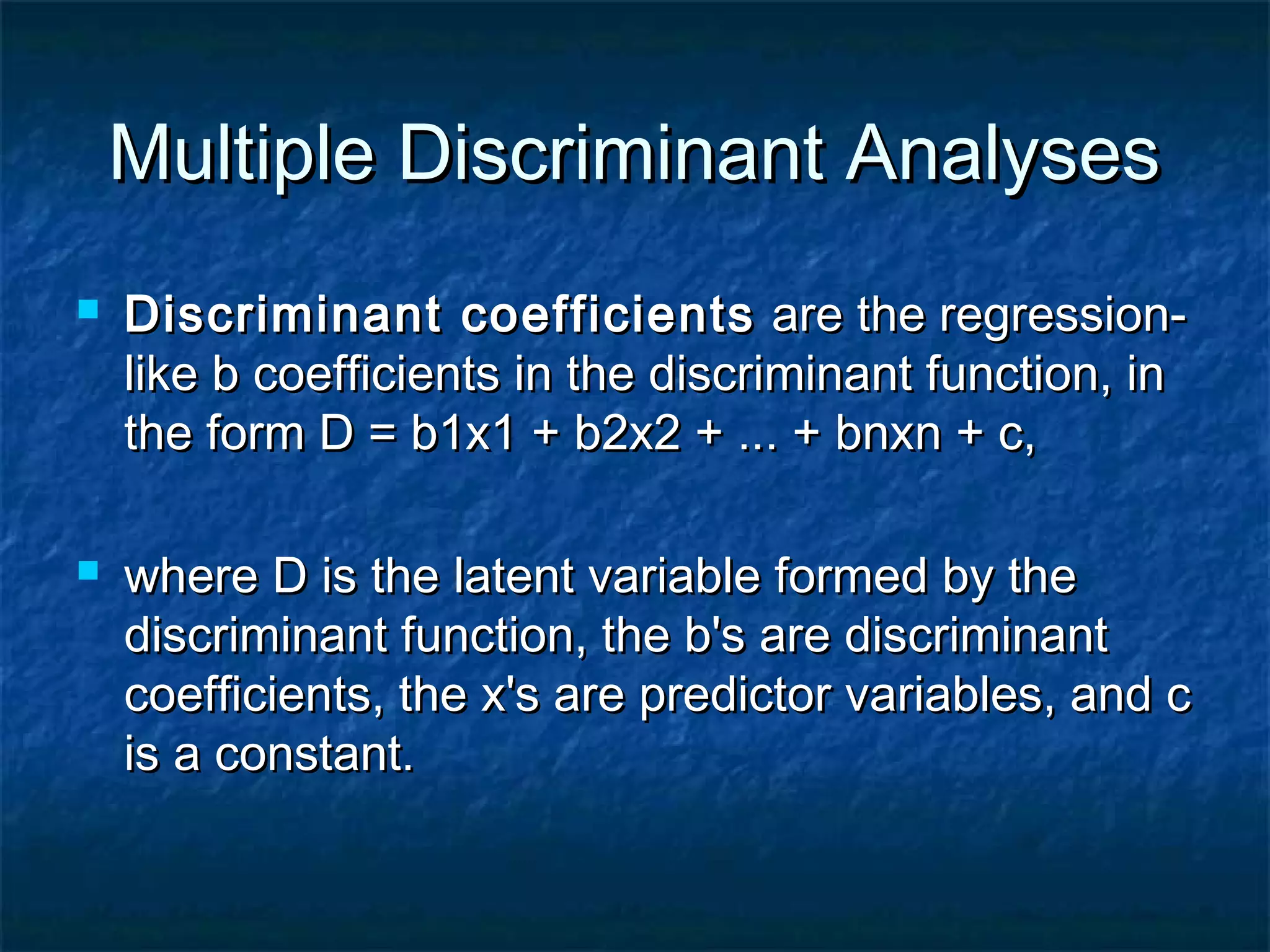 Discriminant analysis | PPT