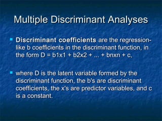 Discriminant analysis | PPT
