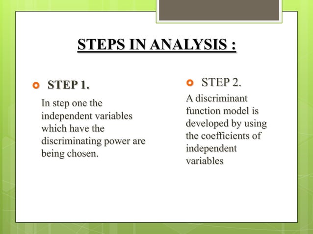 Discriminant analysis | PPTX