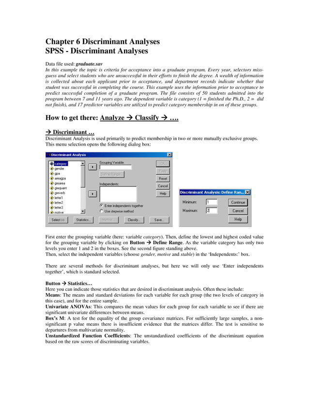 Discriminant analysis | PDF