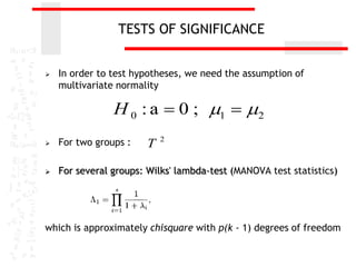 Discriminant analysis | PPTX